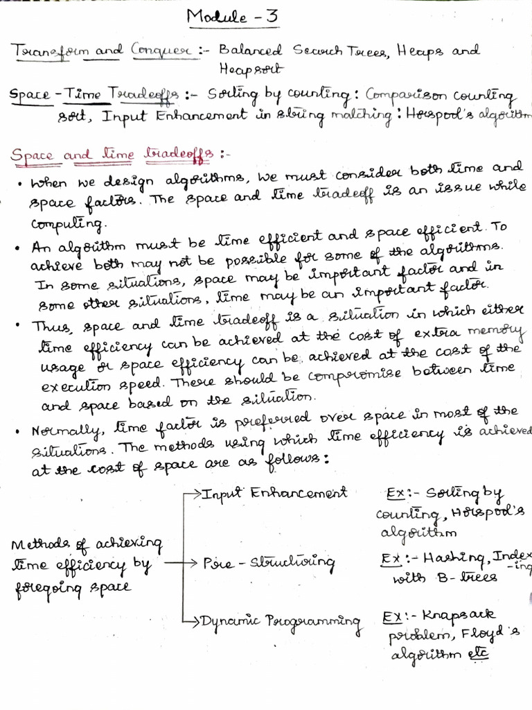 Ada - Bcs401 - Mod 3 - Complete Notes | PDF