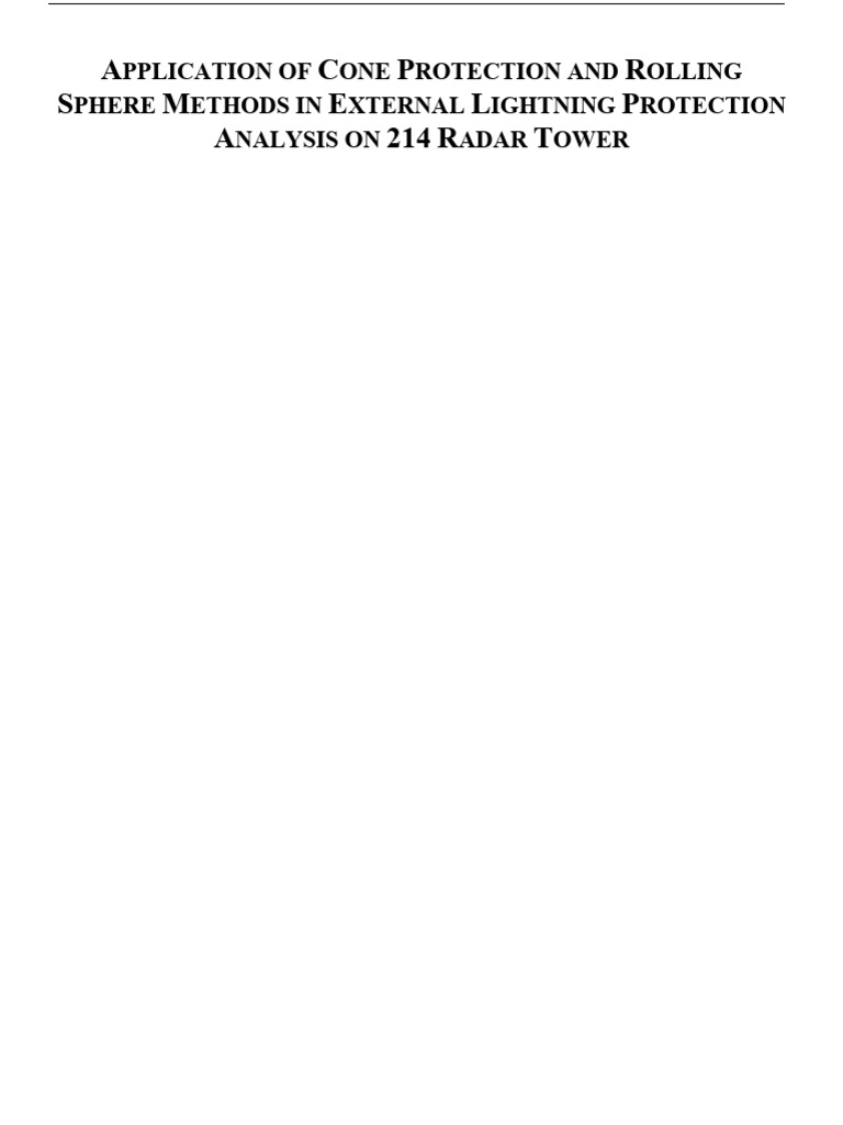Cone Protection & RSM For Tower Protection | PDF | Radar | Lightning