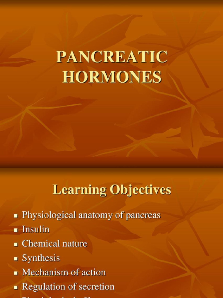 Pancreatic Hormones. - 20250430 - 150953 | PDF
