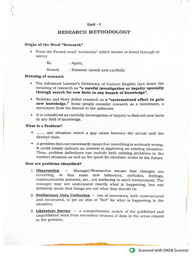 RM & Ipr Unit1 | PDF