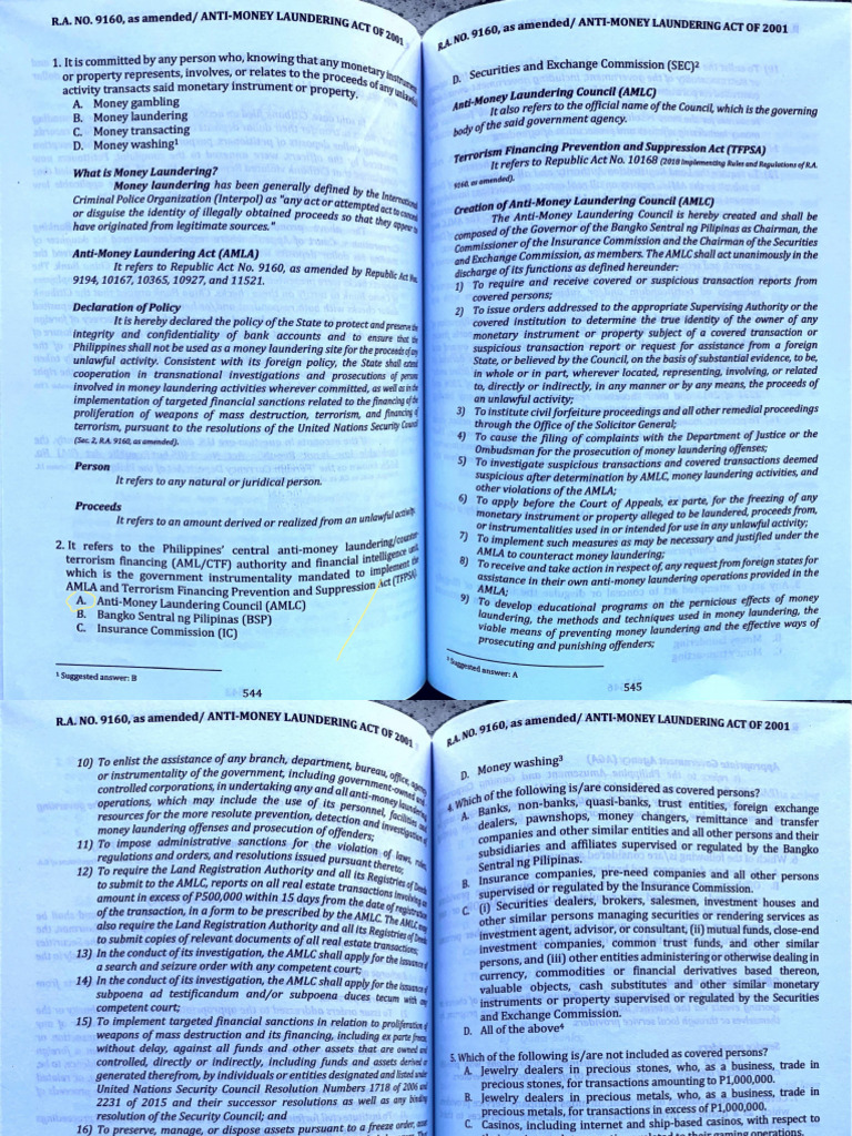 Domingo - AMLA | PDF | Money Laundering | Business