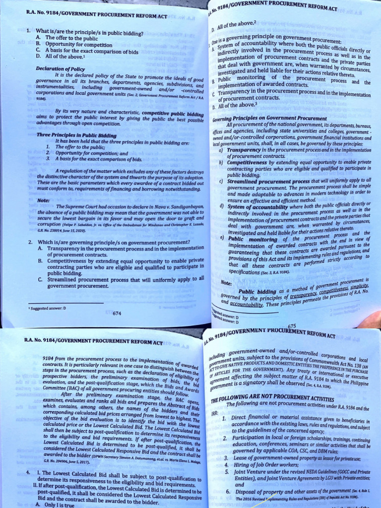 Domingo - Government Procurement Reform Act | PDF