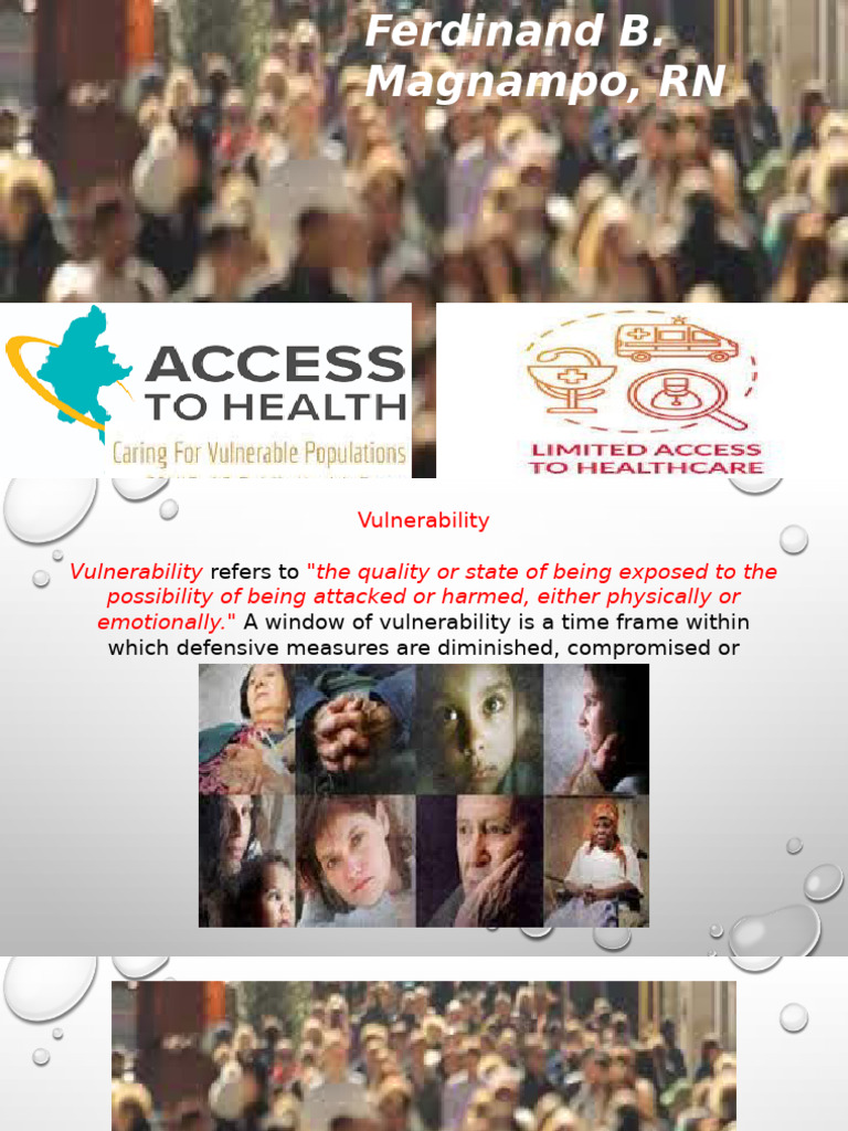 Unit 7 Vulnerability | PDF | Vulnerability | Chronic Condition