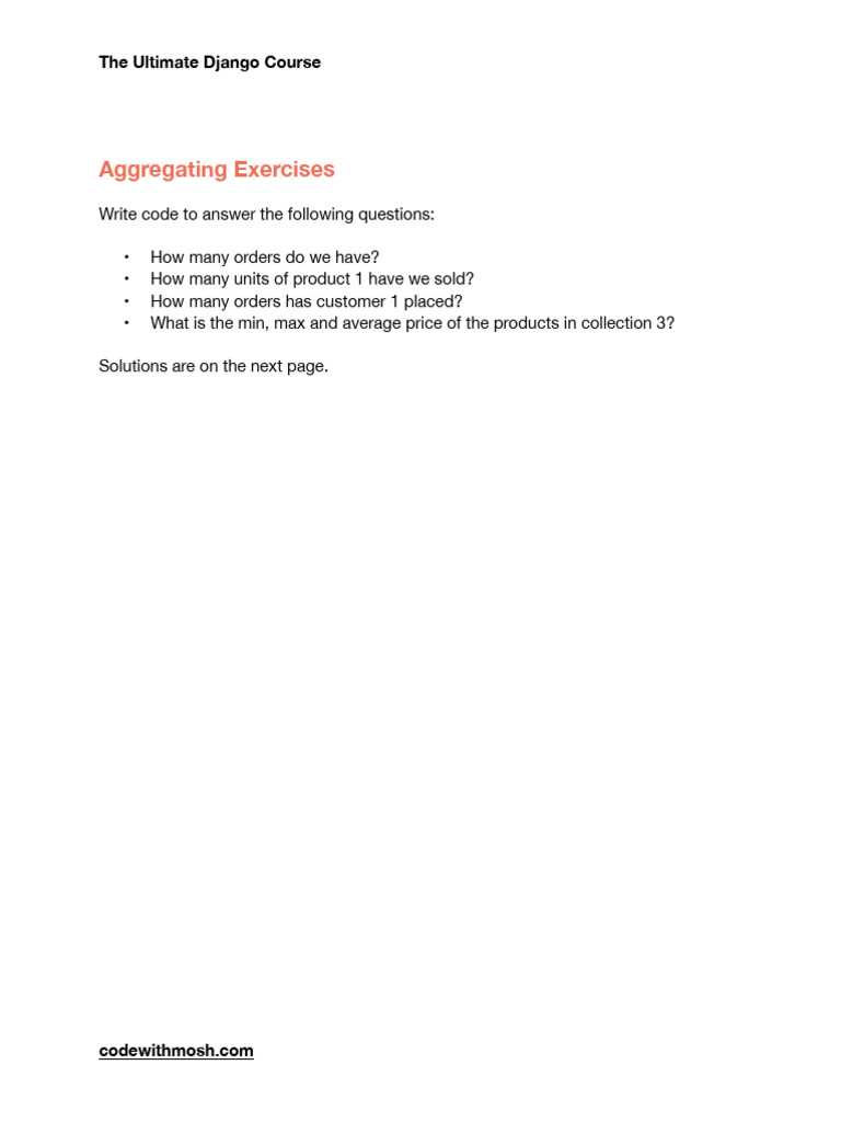 ORM Aggregating | PDF
