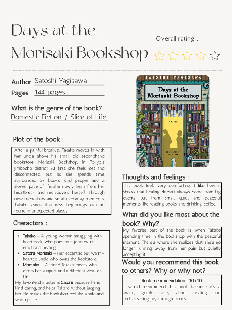 Days at The Morisaki Bookshop | PDF