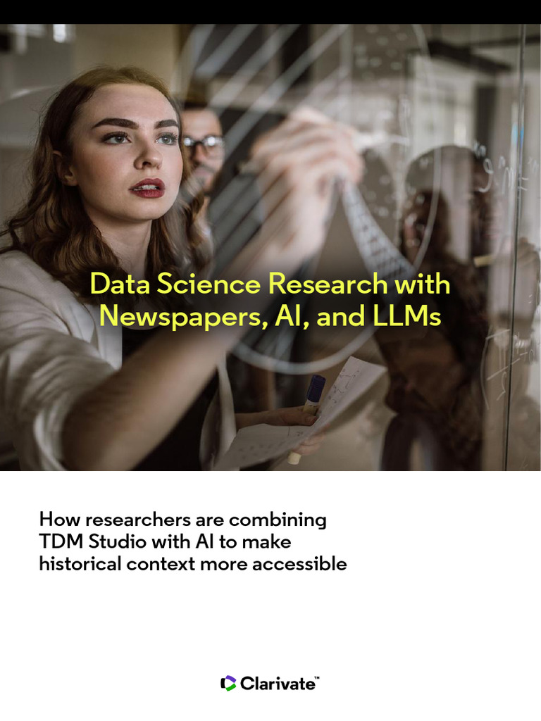 Data Science Research With Newspapers, AI, and LLMs | PDF | Data | Information Retrieval