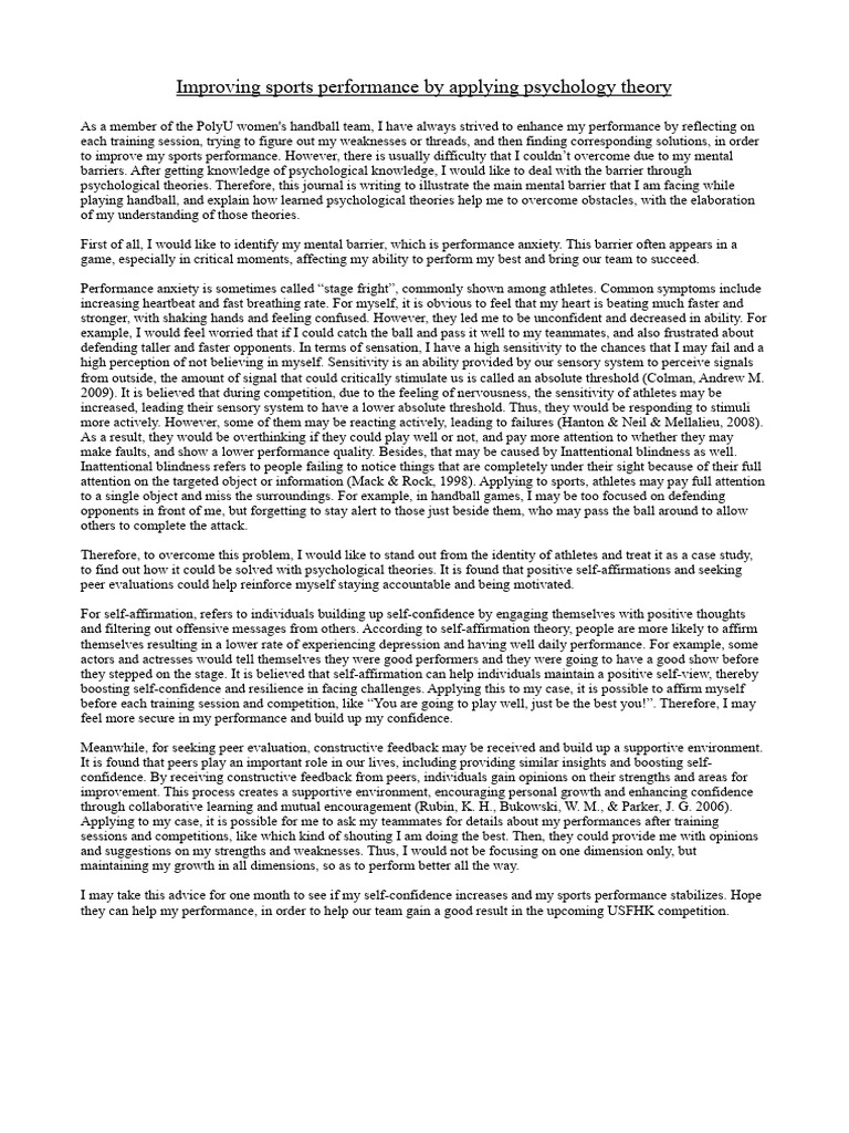 APSS111 Reflective Journal Draft 23076101d | PDF | Attention | Perception