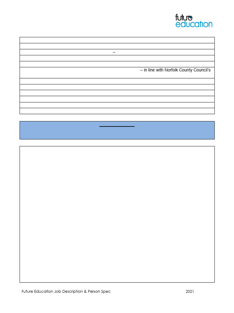 SEN Intervention Worker Job Description | PDF | Psychology ...