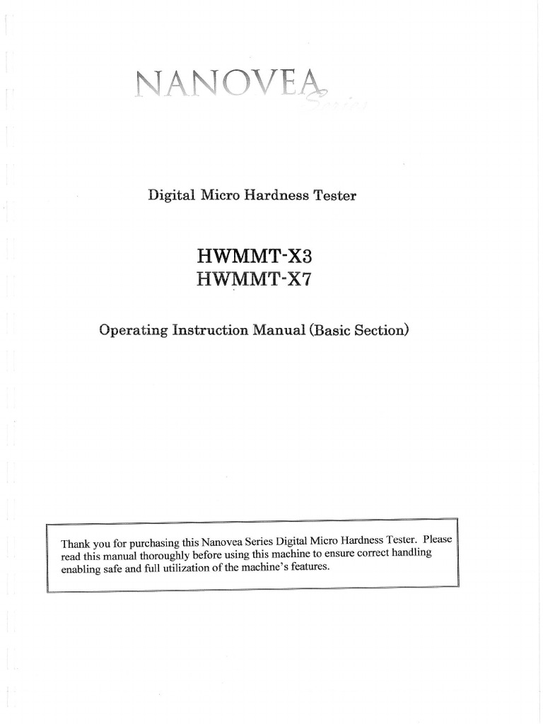Operating Instruction Manual Basic 1 | PDF