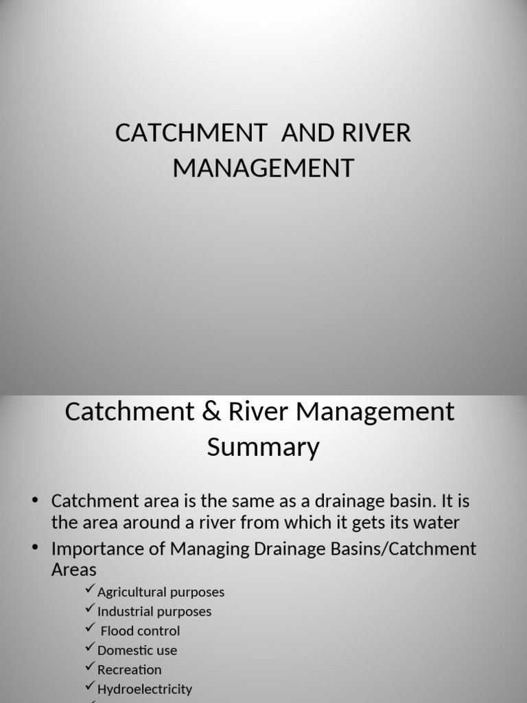 Catchment and River Management | PDF | River | Surface Runoff