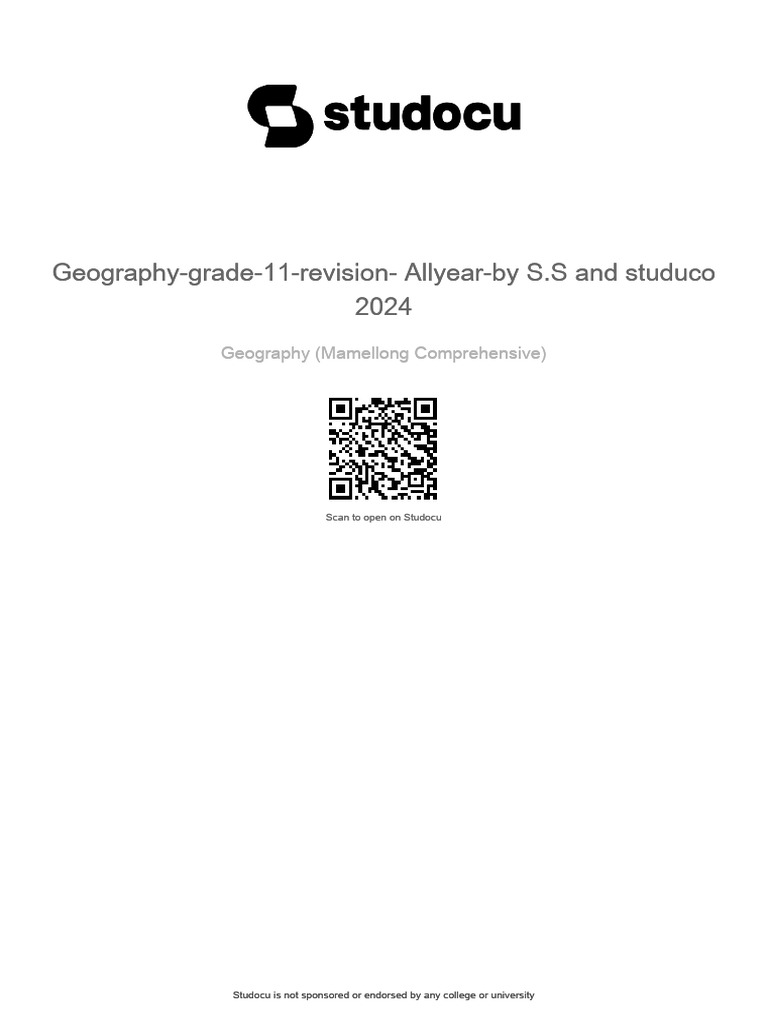 Grade 11 Geography: Resources & Sustainability | PDF | Energy ...