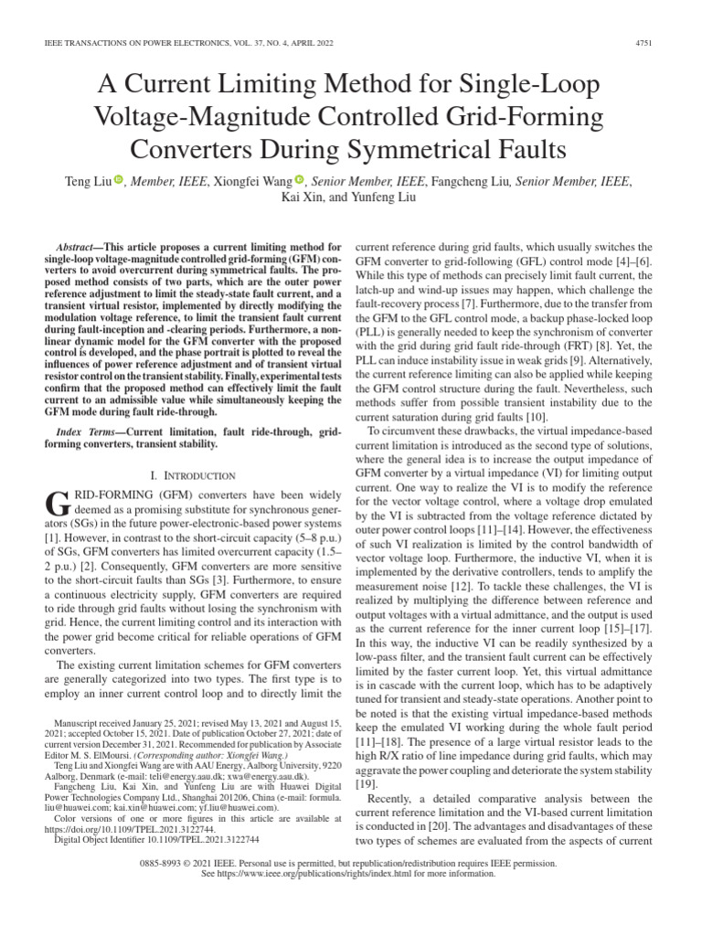 A_Current_Limiting_Method_for_Single-Loop_Voltage-Magnitude_Controlled_Grid-Forming_Converters ...