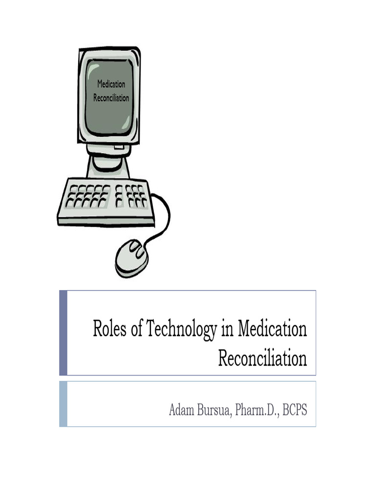 Technology in Medication Reconciliation | PDF | Patient | Medical ...