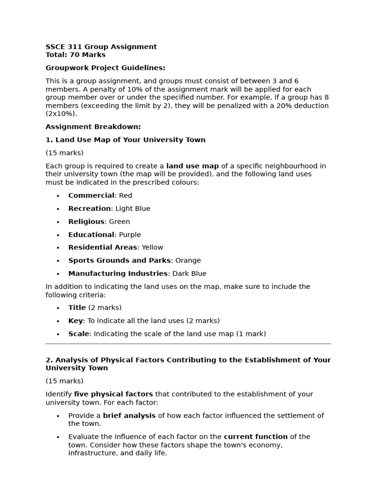 SSCE 311 Group Assignment - 3 | PDF | Trail | Sustainability