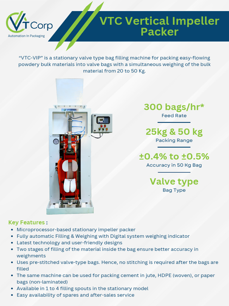 VT CORP Vertical Impeller Packer | PDF | Building Materials ...