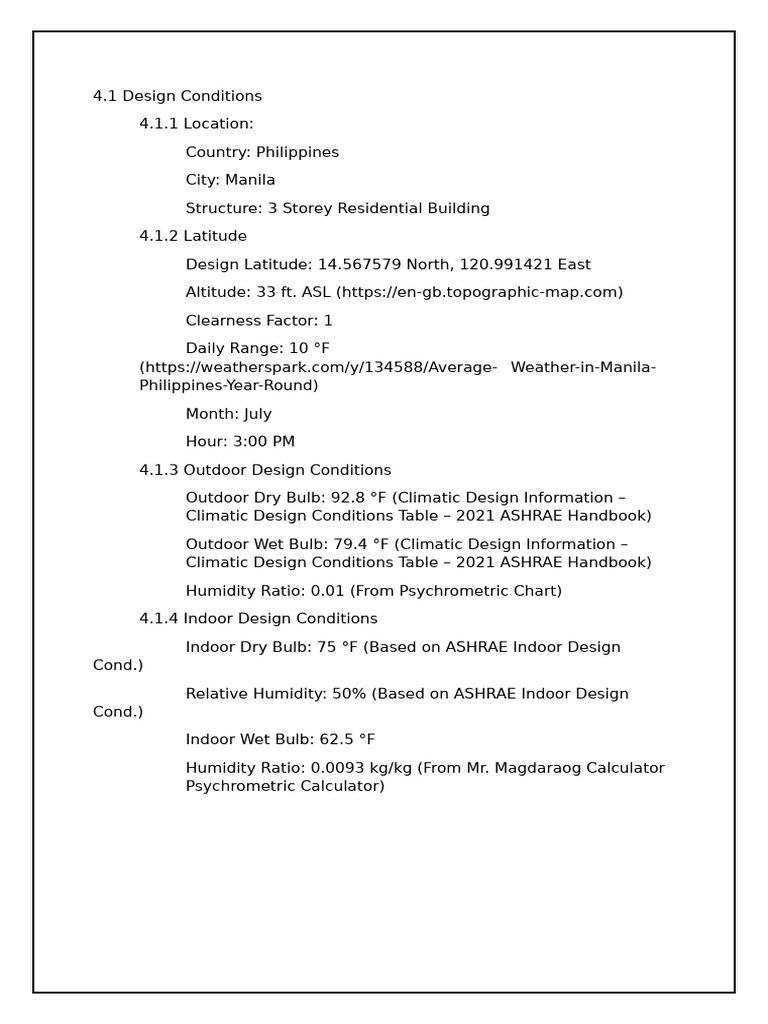 4.1 Design Conditions | PDF