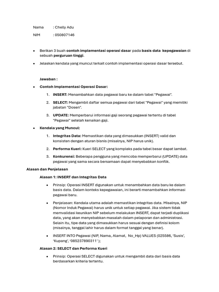 Diskusi 1 Basis Data | PDF