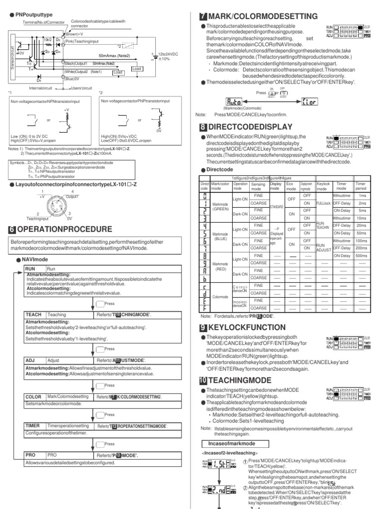Panasonic LX-101 Manual Overview | PDF | Electrical Engineering ...