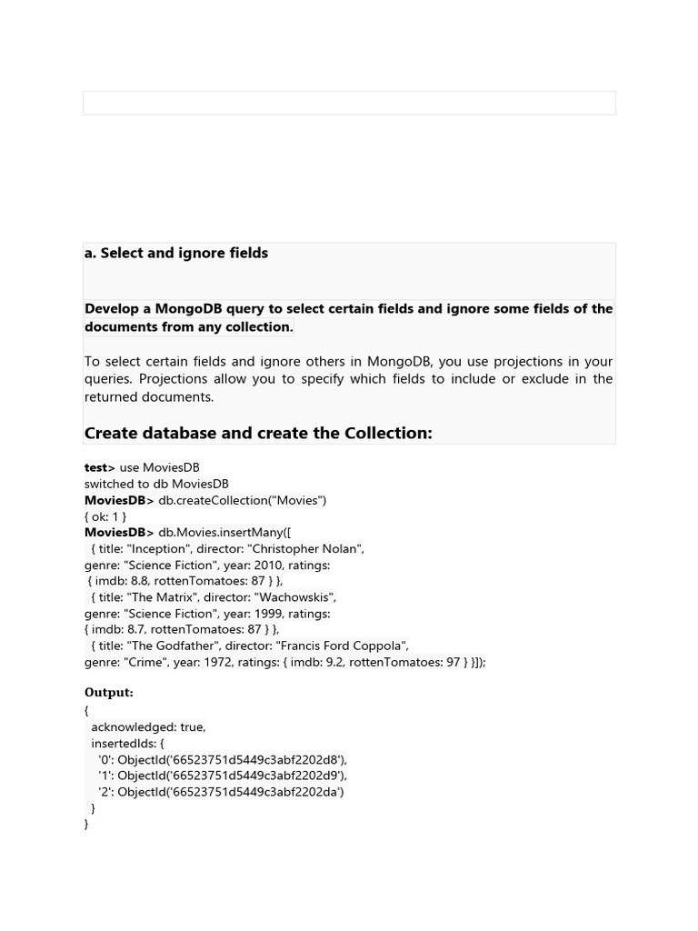 MongoDB Querying Techniques | PDF | Bit