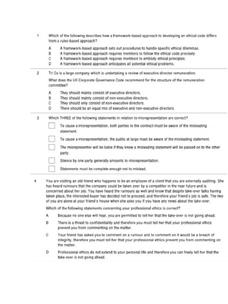 Mock Paper BA4 | PDF