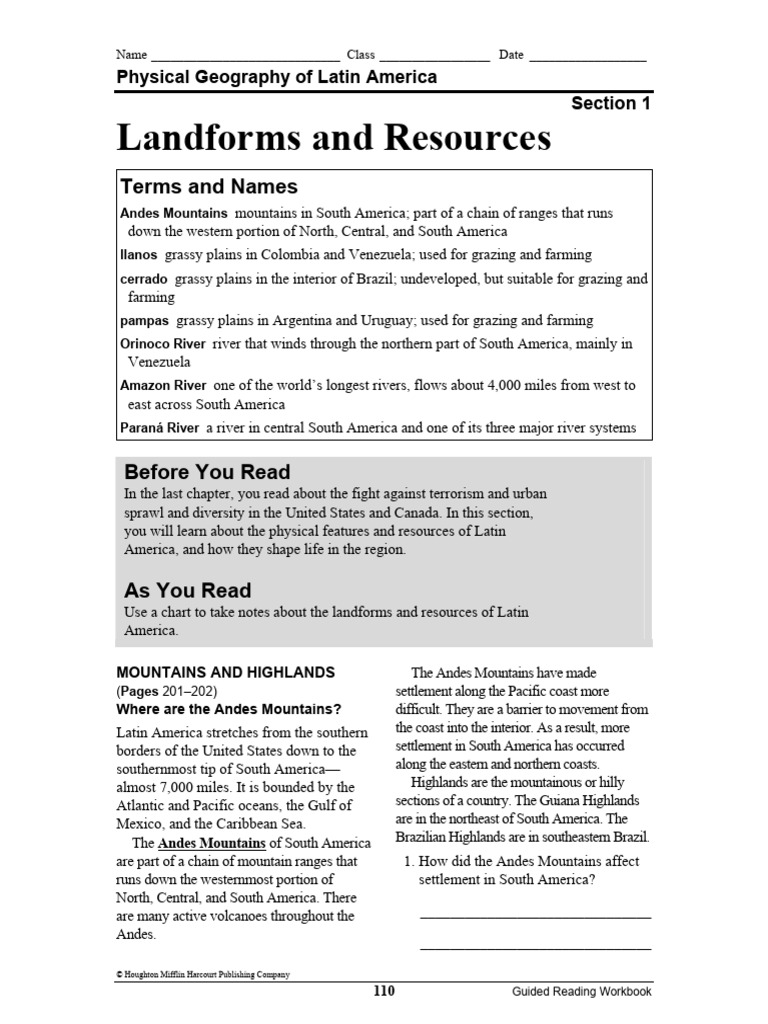 Major Landforms of Latin America | PDF | South America | Greater Antilles