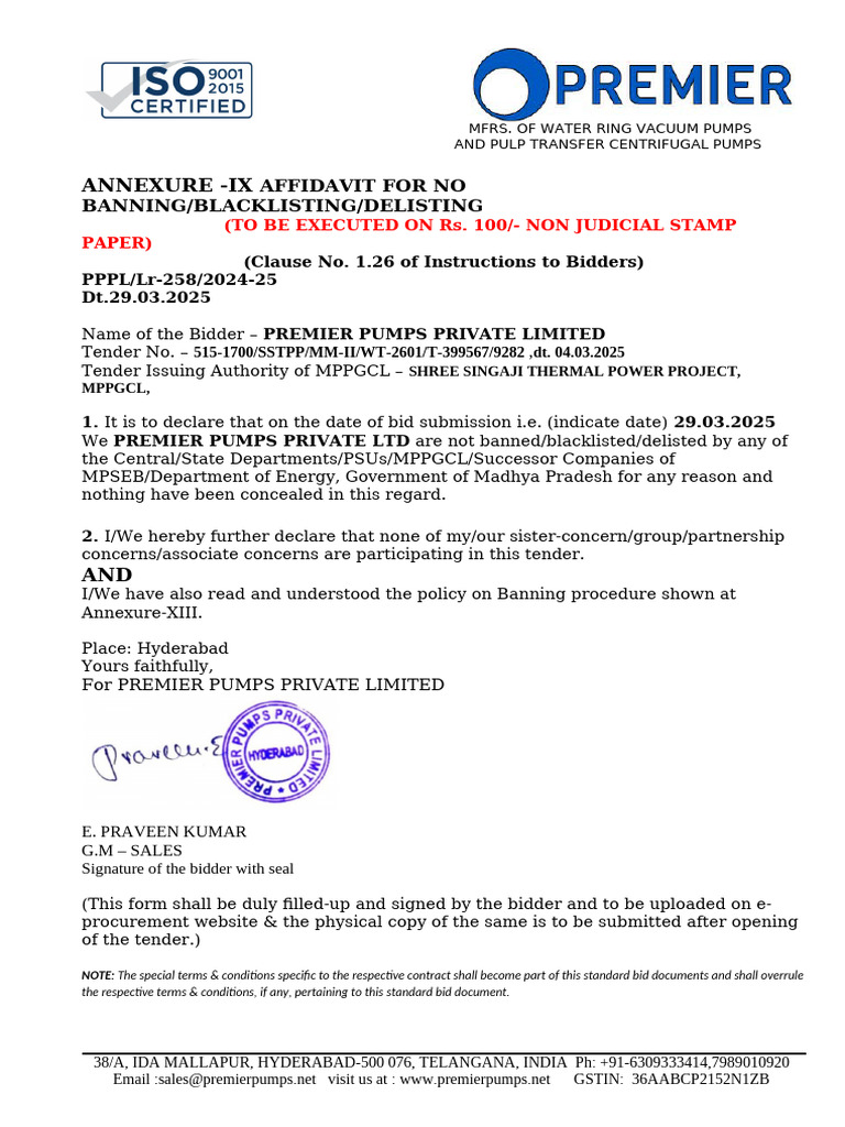 Annexure Ix Lr-258 | PDF