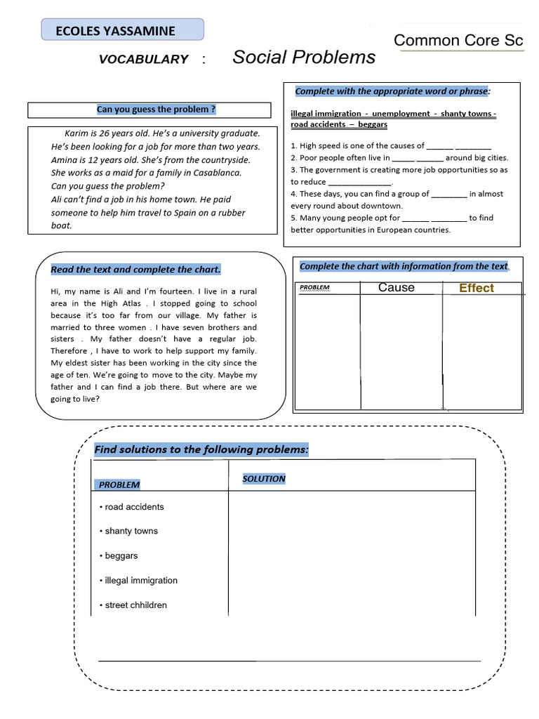 VOCABULARY. Social Problems | PDF | Cultural Globalization | Immigration