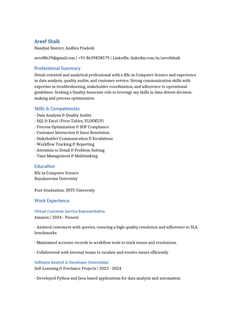 Areef_Shaik_LMAQ_Resume | PDF