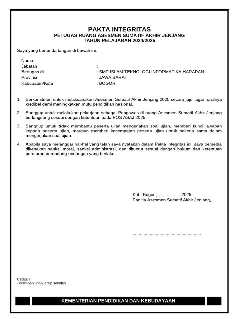 Pakta - Integritas Us | PDF