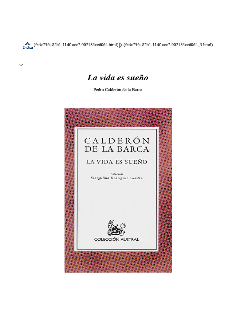 La vida es sueño: Calderón de la Barca | PDF
