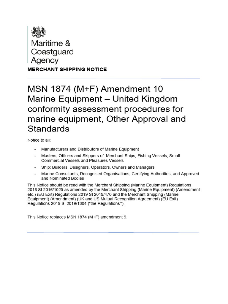 MSN 1874 Amendment 10 | PDF | Regulatory Compliance