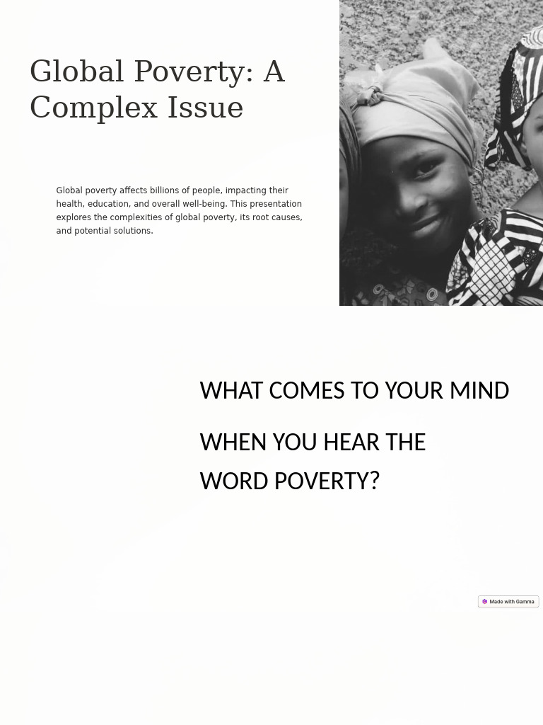Global Poverty A Complex Urjrhbx | PDF