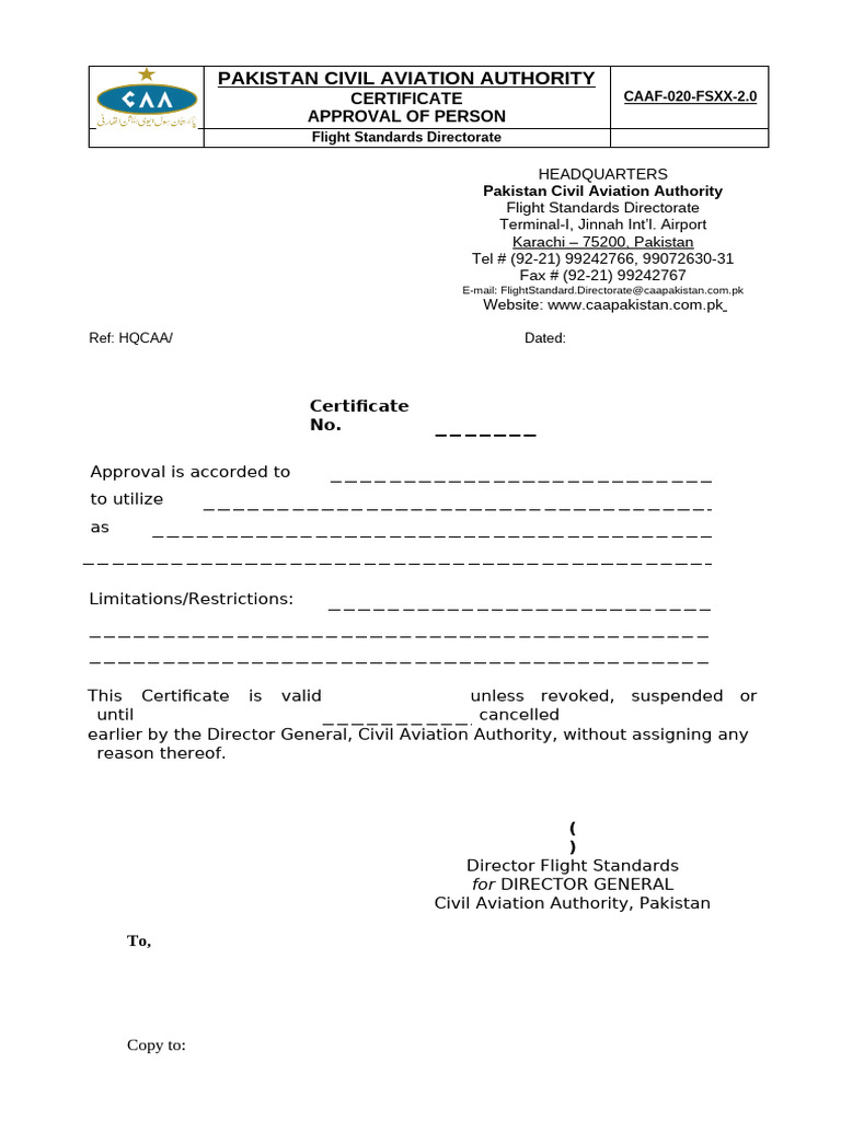 20 - Approval of Certificate-Person | PDF