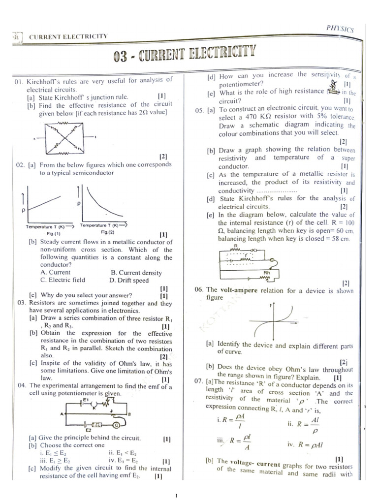 Current Electricity (QN Bank) | PDF