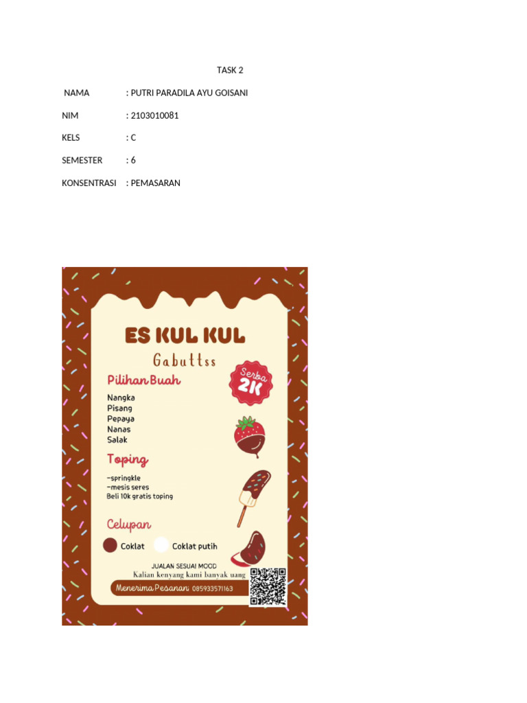 Task 2 Database Sem6c Putriparadila 2103010081 | PDF