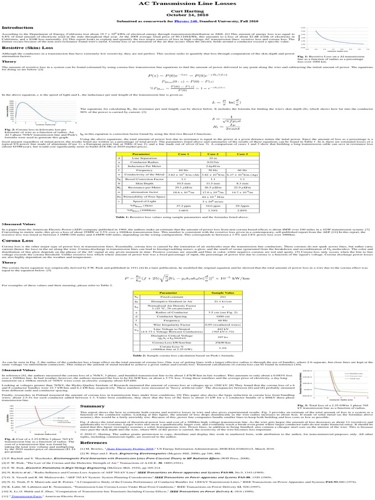 AC Transmission Line Losses | PDF | Electric Power Transmission ...