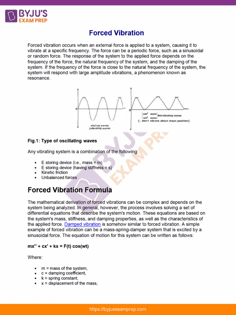 Forced Vibration Gate Notes 13 | PDF | Oscillation | Damping