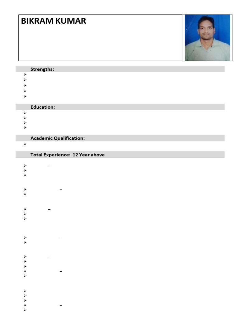 Bikram Kumar's Professional Profile | PDF