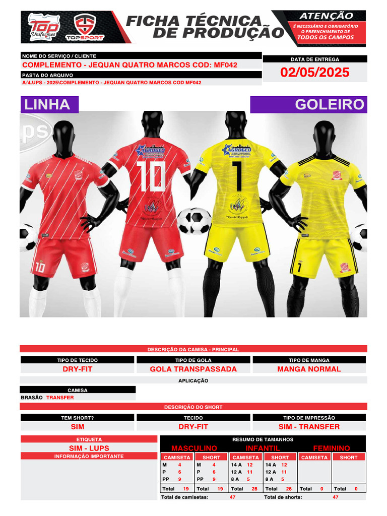 Ficha Tcnica Complemento Jequan Quatro Marcos Cod MF042 | PDF