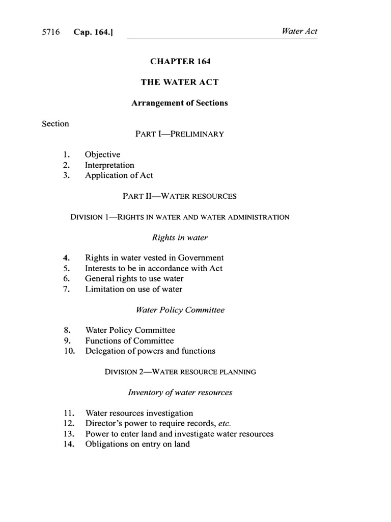 Uganda Water Act Overview and Provisions | PDF | Sewerage | Water