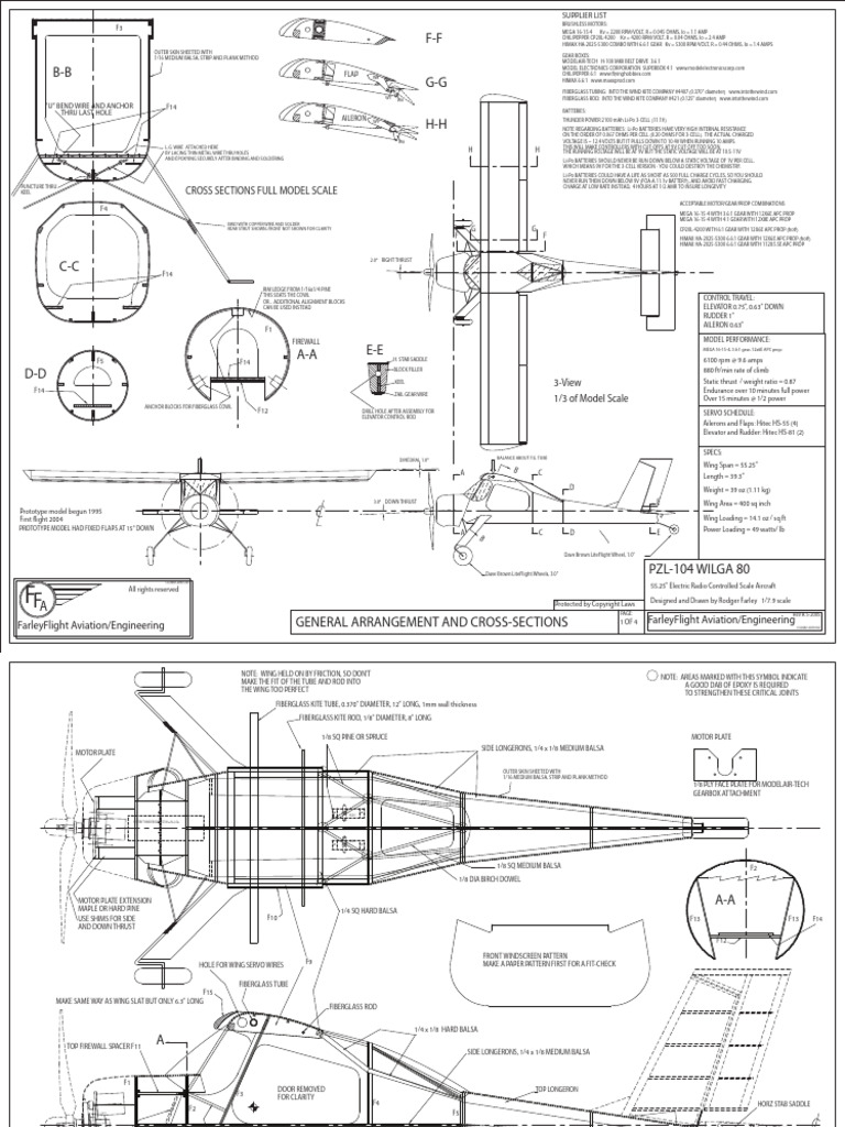 PZL-104_Wilga_RC_55in_oz10376 | PDF | Volt | Plywood