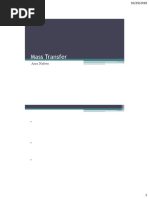 Lecture Notes On Mass Transfer | PDF | Diffusion | Mass Transfer