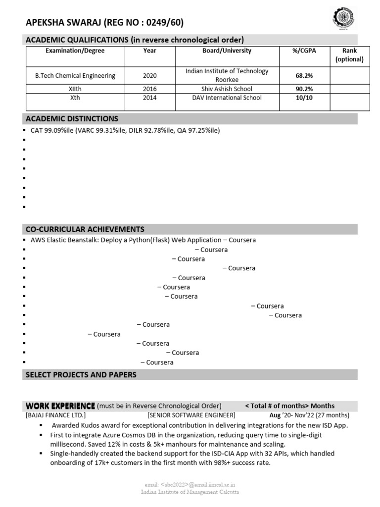 Master CV Template For MBA | PDF | Cloud Computing | Amazon Web Services