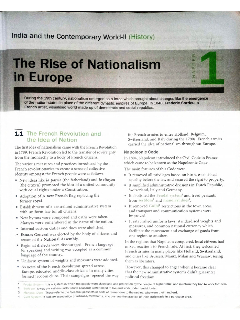 CH 1 The Rise of Nationalism in Europe | PDF