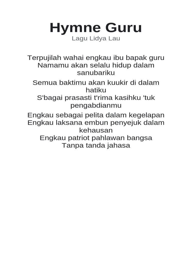Hymne Guru | PDF