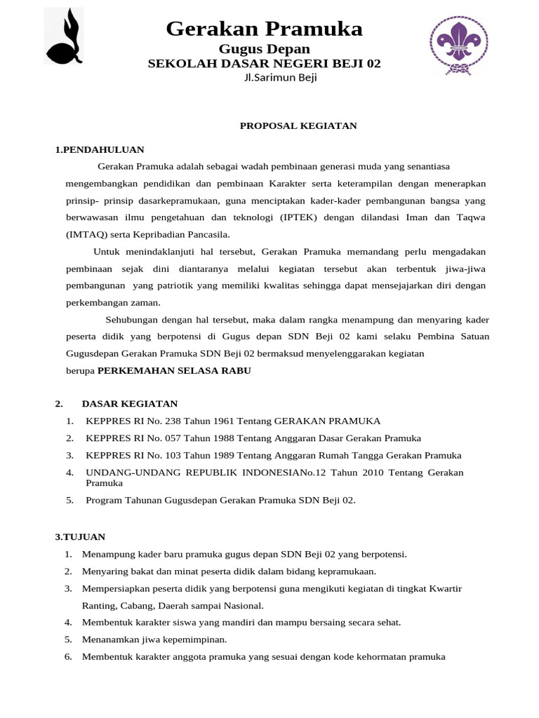 Proposal Kemah 2025 | PDF