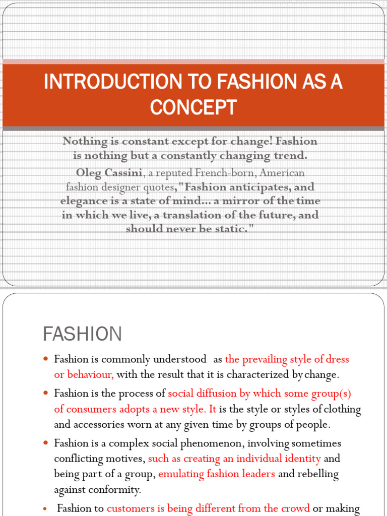 2..FASHION AS A CONCEPT Final | PDF | Fashion | Clothing