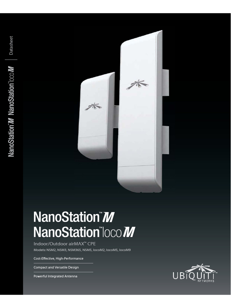 Datasheet 1136293 Ubiquiti Networks nsm5 Nanostation m5 Poe Wi Fi ...