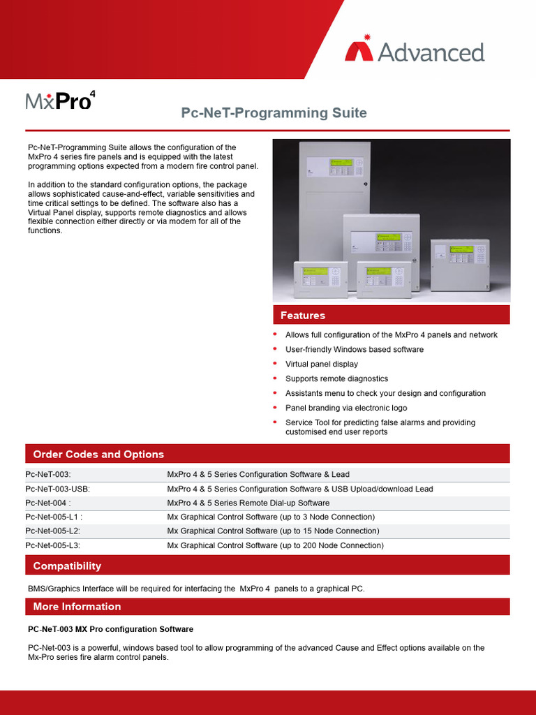 PC-NET-005-L1 - MxPro 4 Datasheet | PDF | Graphical User Interfaces | Microsoft Windows