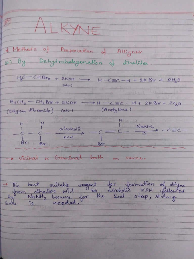 Alkyne and Benzene Preparation Half Part - 1 | PDF